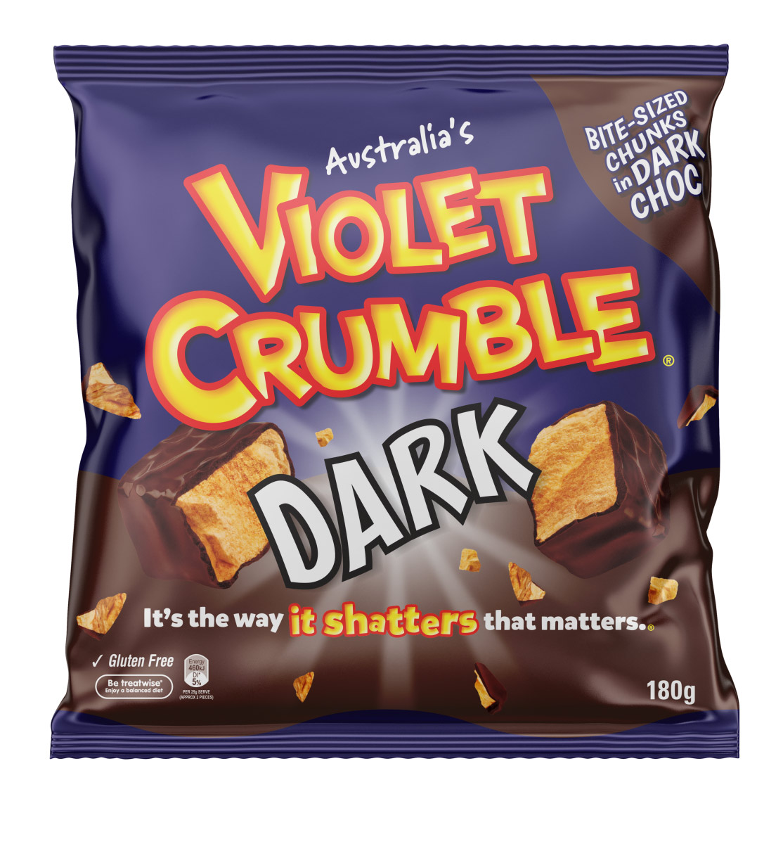 Violet Crumble Dark Bag | The Menz Fruchocs Shop Hahndorf